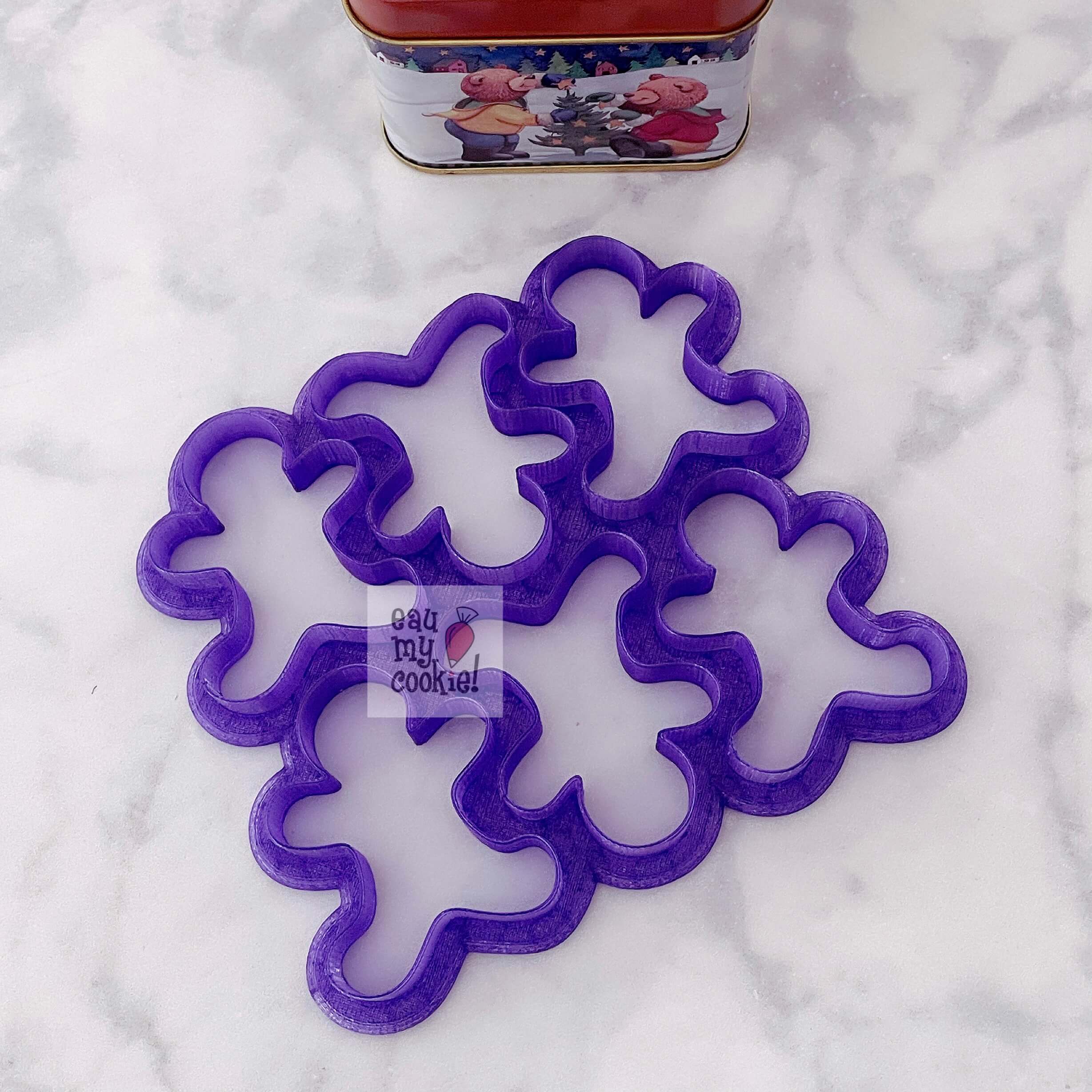 Mini Gingerbread Man Multi-cutter - eau my cookie! Singapore Cookie Artist