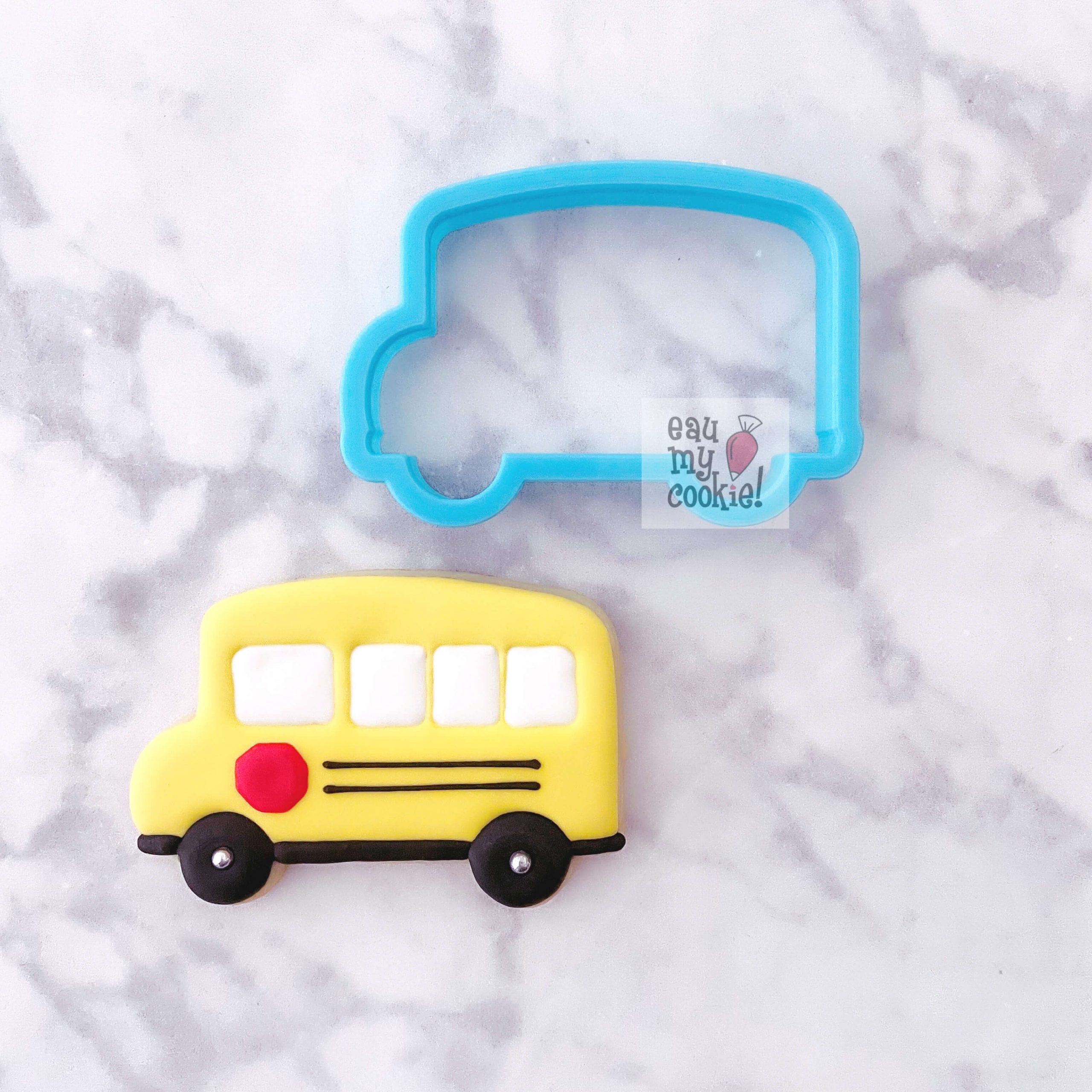 Cute School Bus - eau my cookie! Singapore Cookie Artist